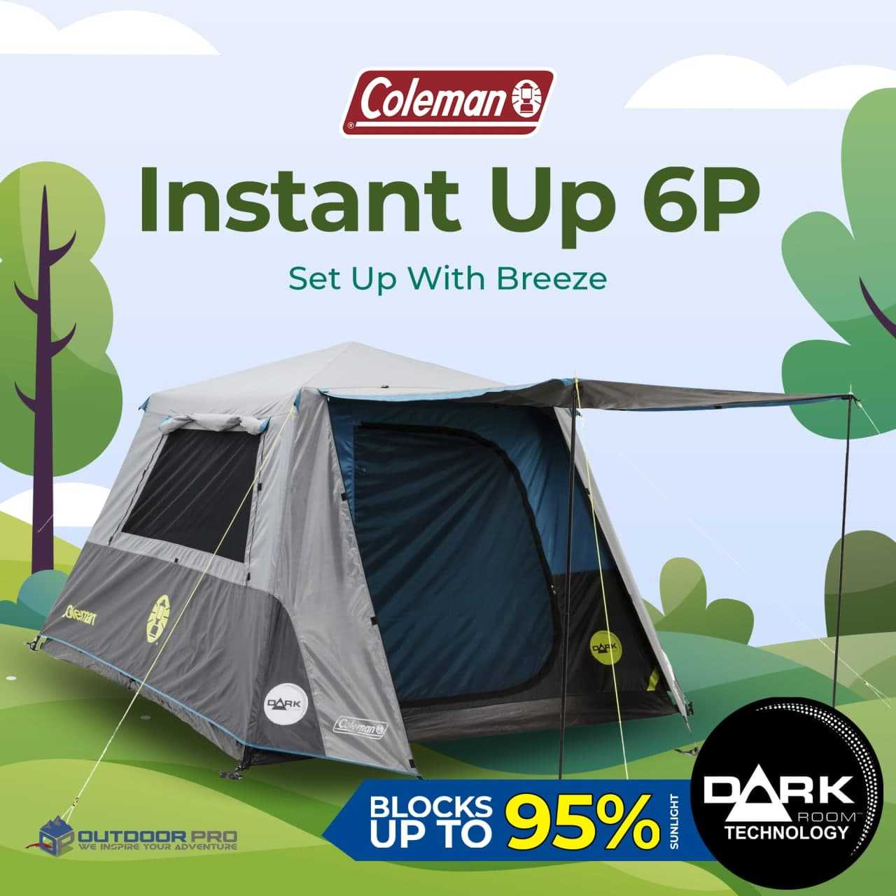 COLEMAN INSTANT UP SILVER DARK ROOM 4P & 6P - Outdoor Pro Gear & Equipment Sdn Bhd